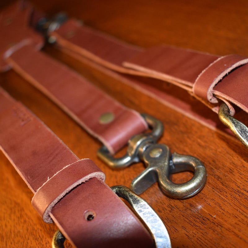Leather Suspenders - Etsy