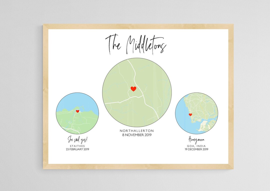 Our Marriage Custom Map Print Digital Download Proposal, Wedding ...