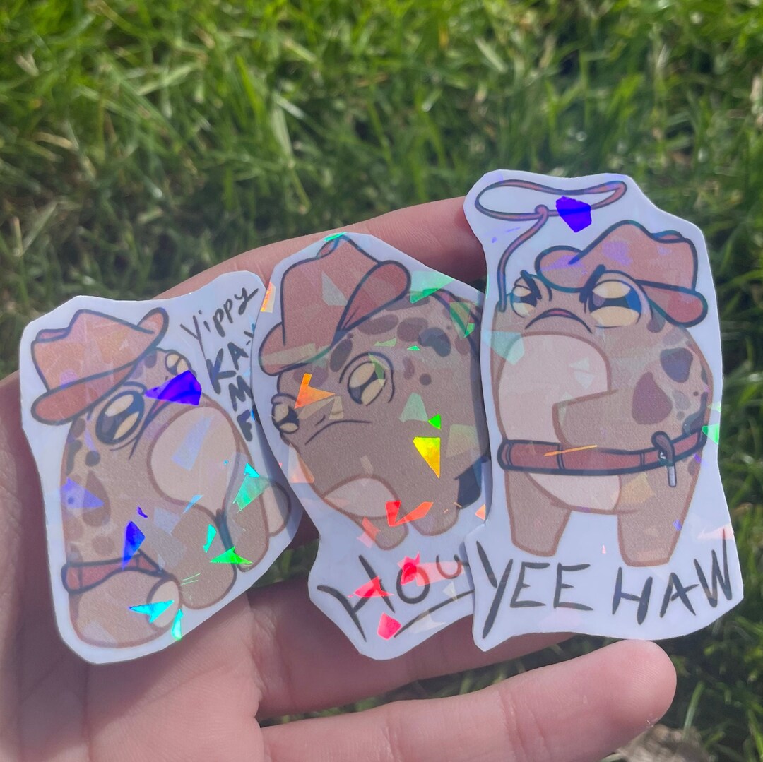 Cute Cowboy Frogs | Waterproof/weatherproof Sticker Set - Etsy