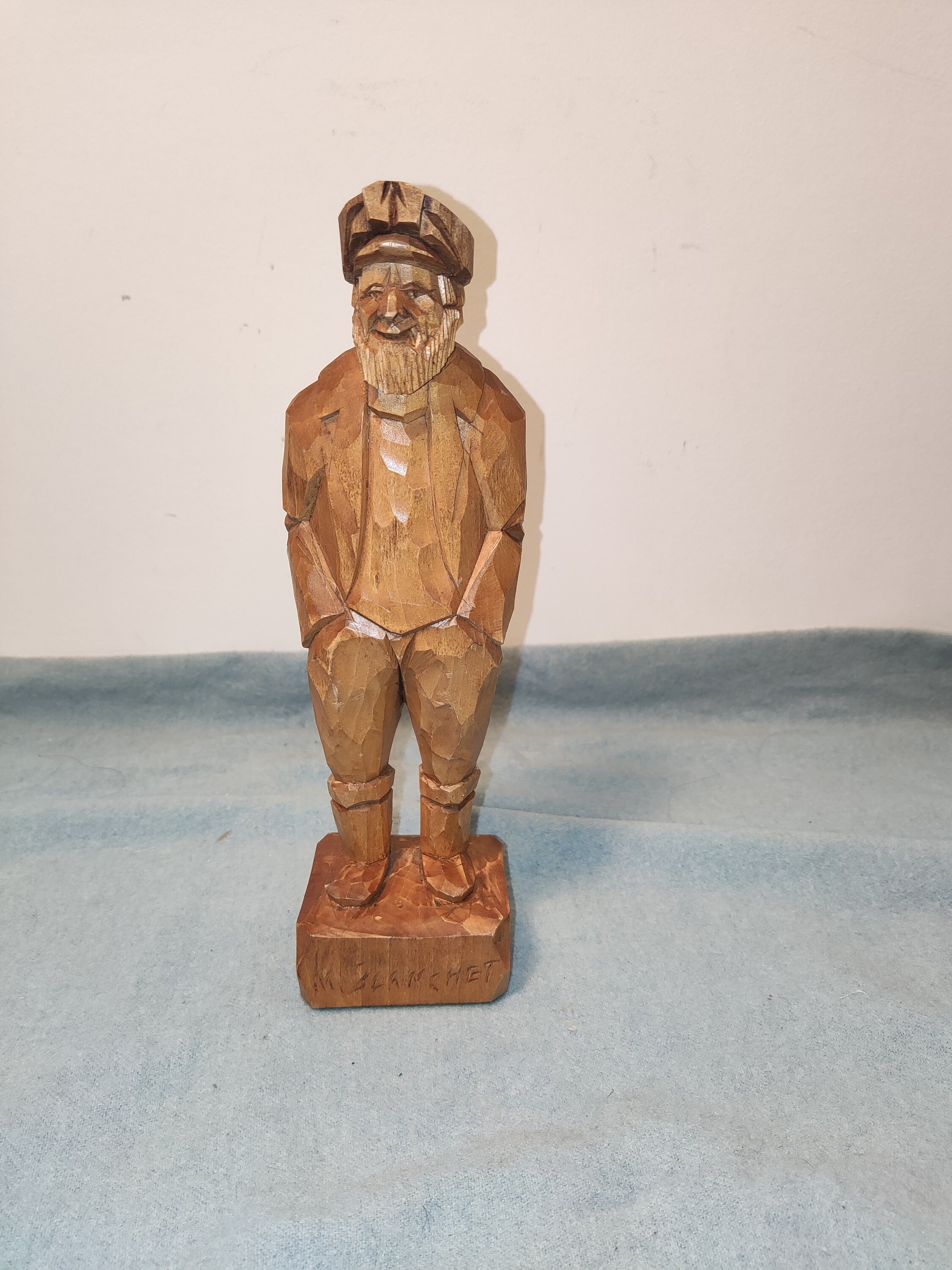 Vintage Carving Folk Art Quebec Wood Man Figurine Wood - Etsy