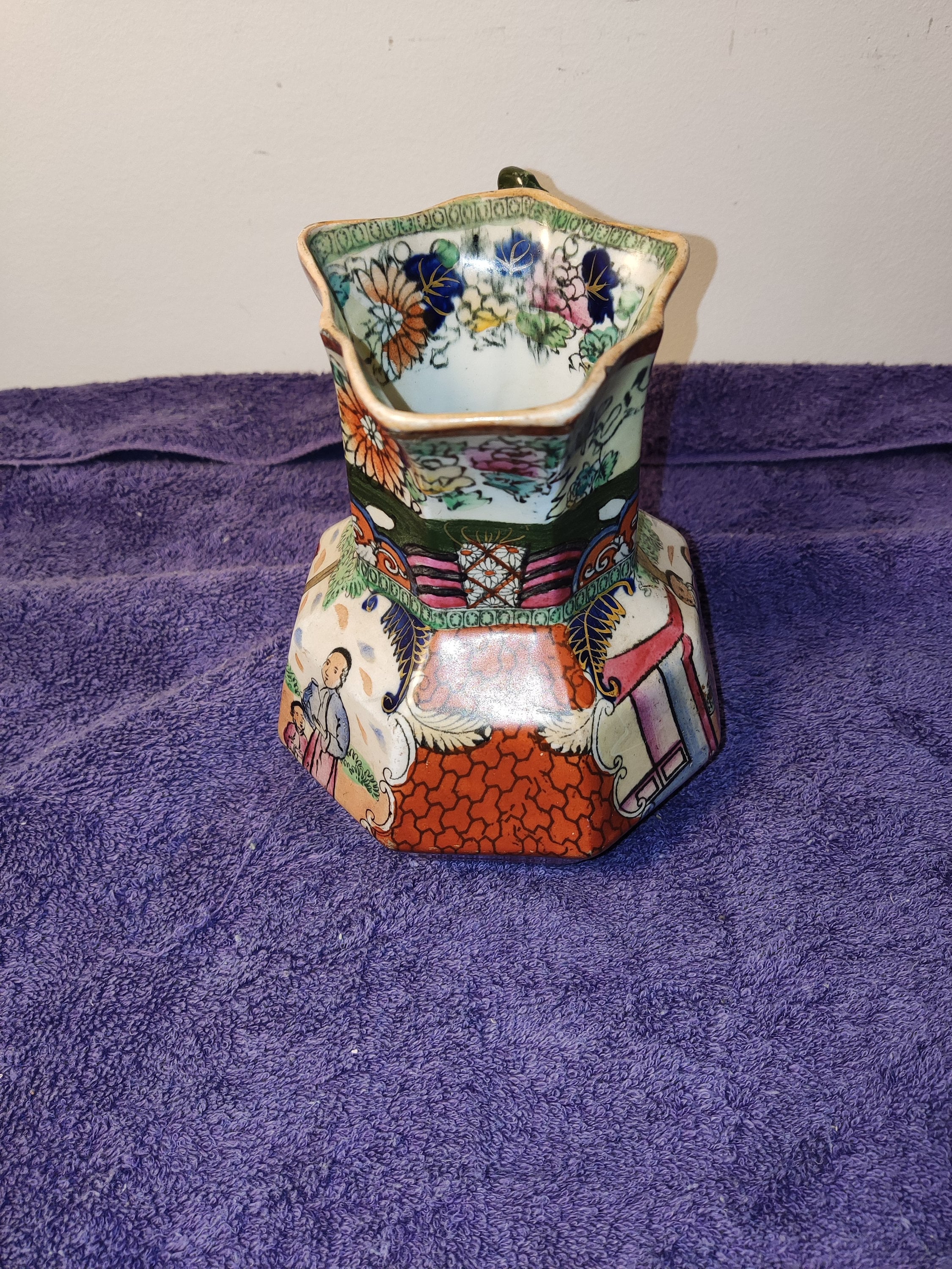 Antique 1800s Mason's Ironstone Octagonal Milk Jug Asian Style Milk Jug ...