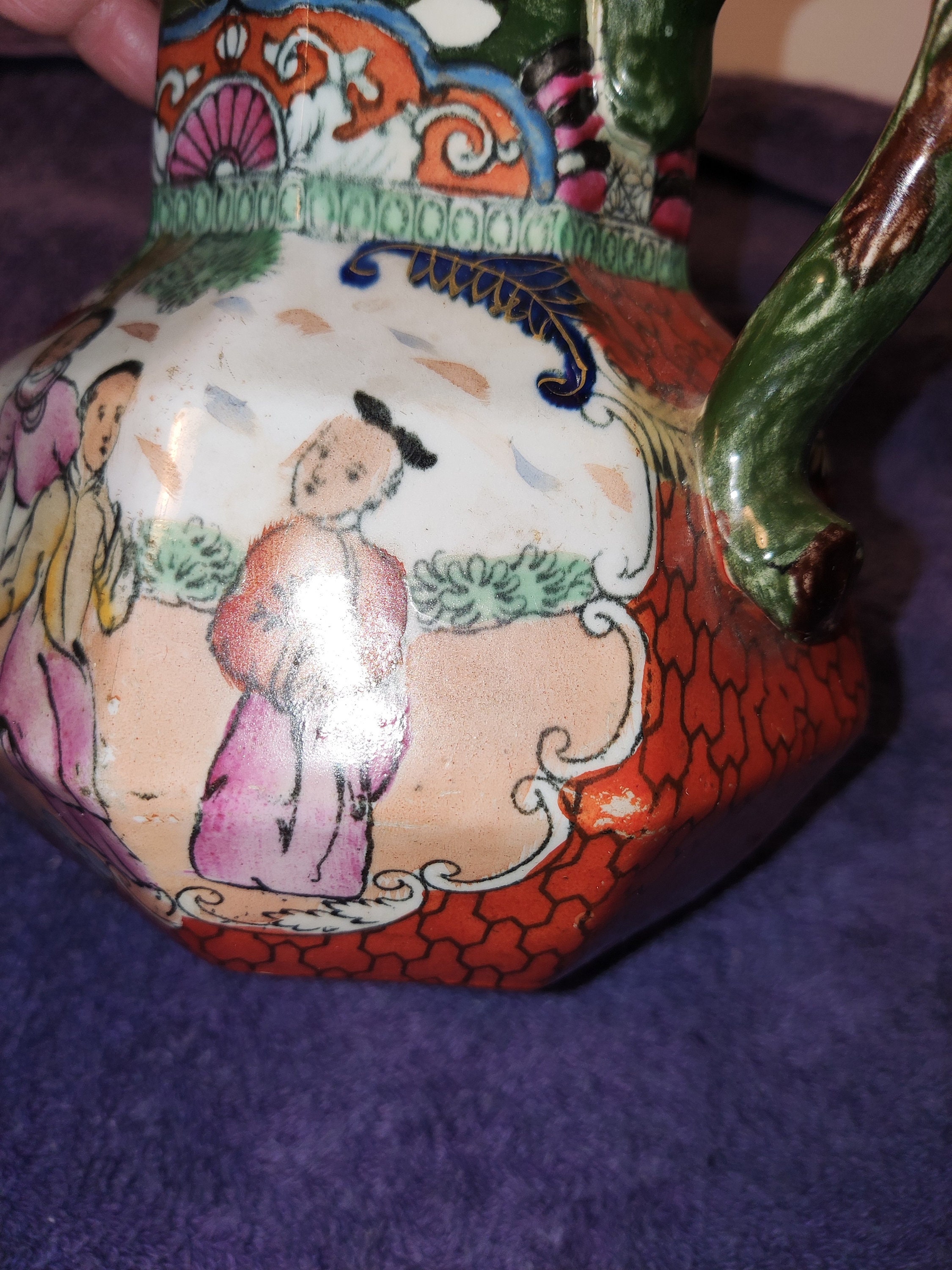 Antique 1800s Mason's Ironstone Octagonal Milk Jug Asian Style Milk Jug ...