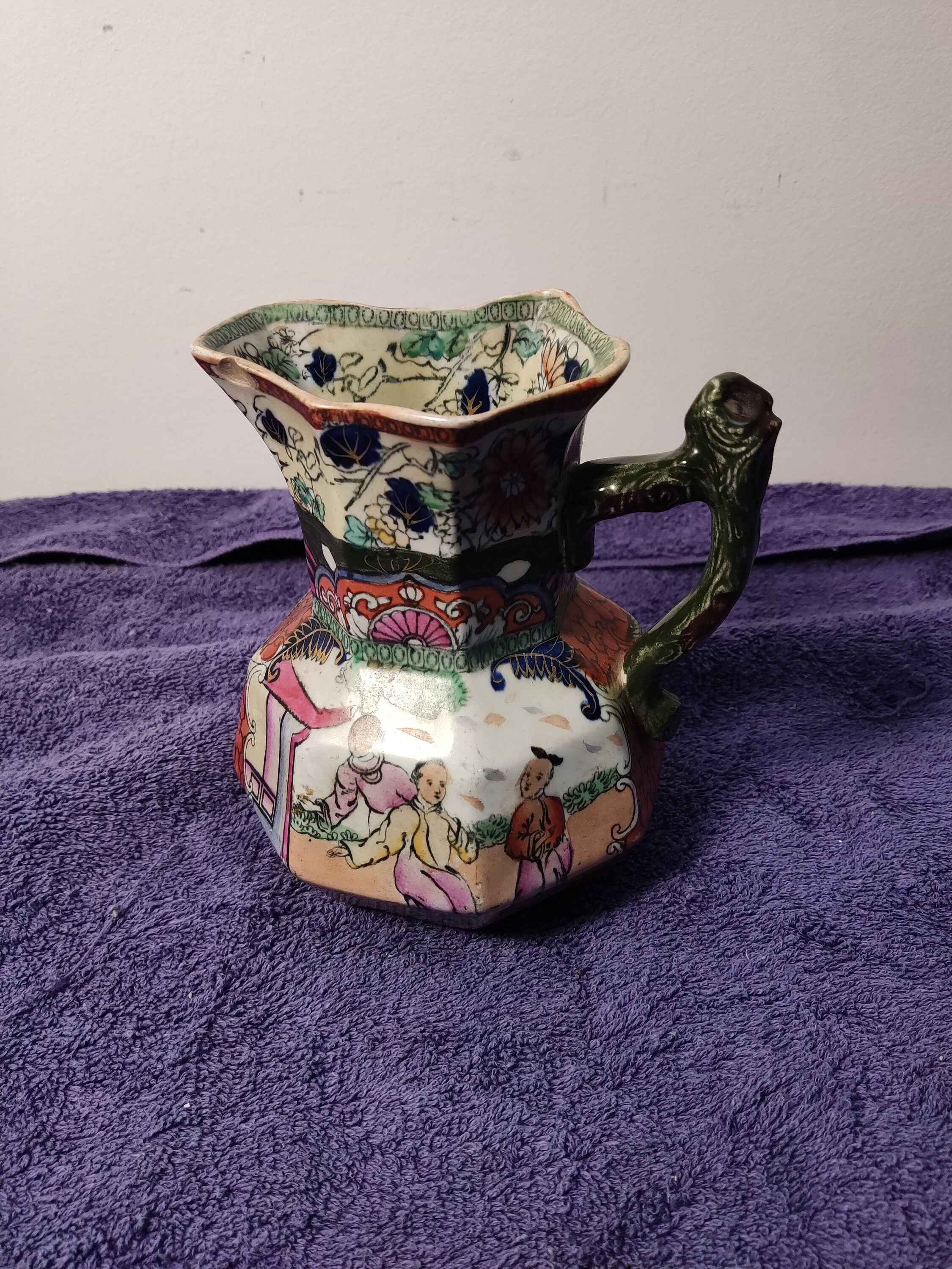 Antique 1800s Mason's Ironstone Octagonal Milk Jug Asian Style Milk Jug ...