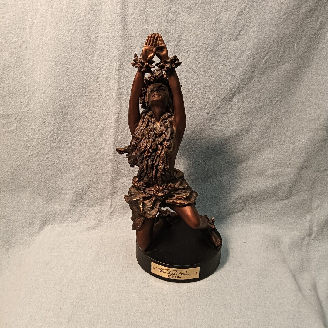 Cold Casting Resin Hawaiian Hula Girl Dancer Statue Kilakila Kim Taylor ...