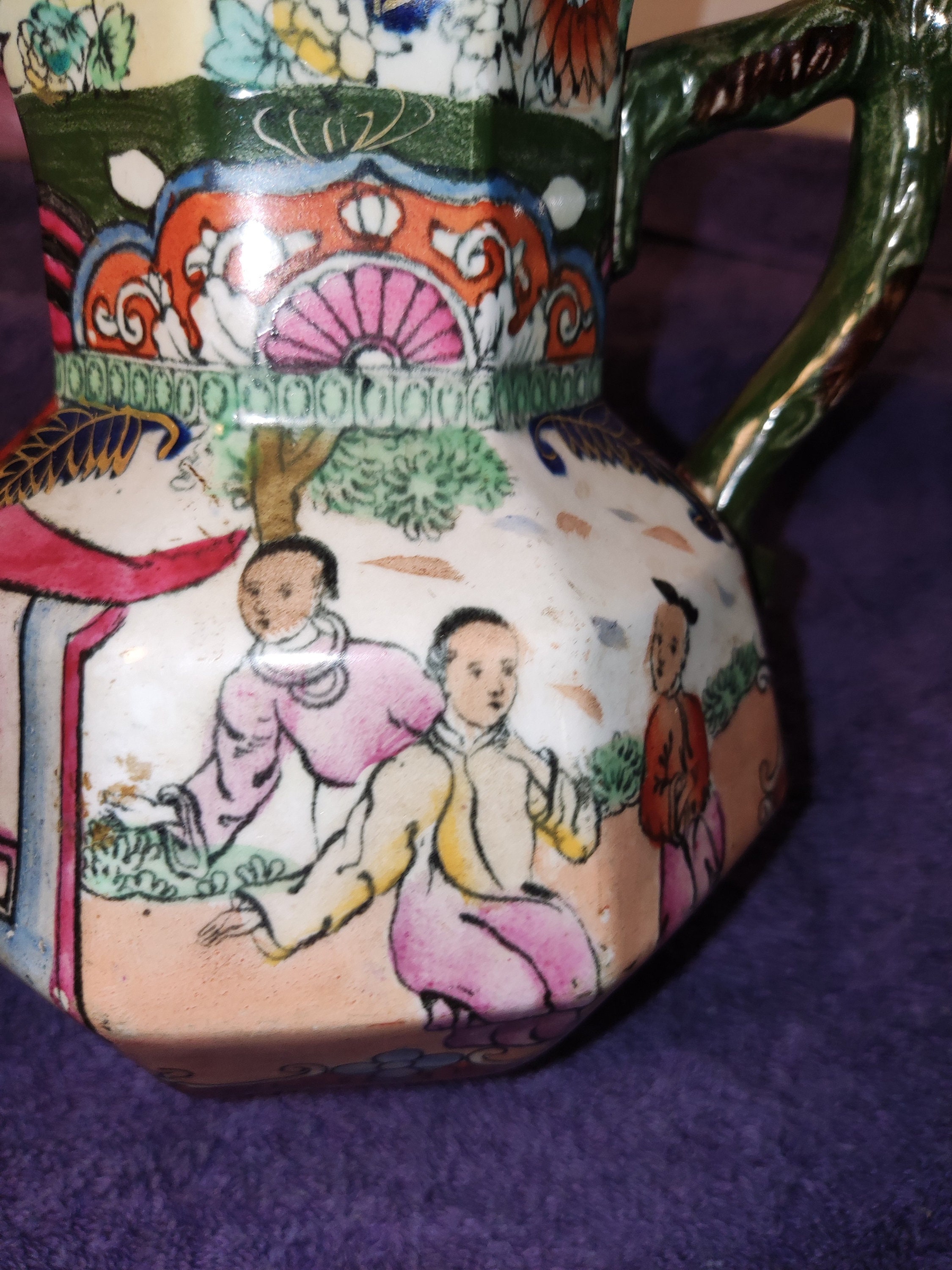 Antique 1800s Mason's Ironstone Octagonal Milk Jug Asian Style Milk Jug ...