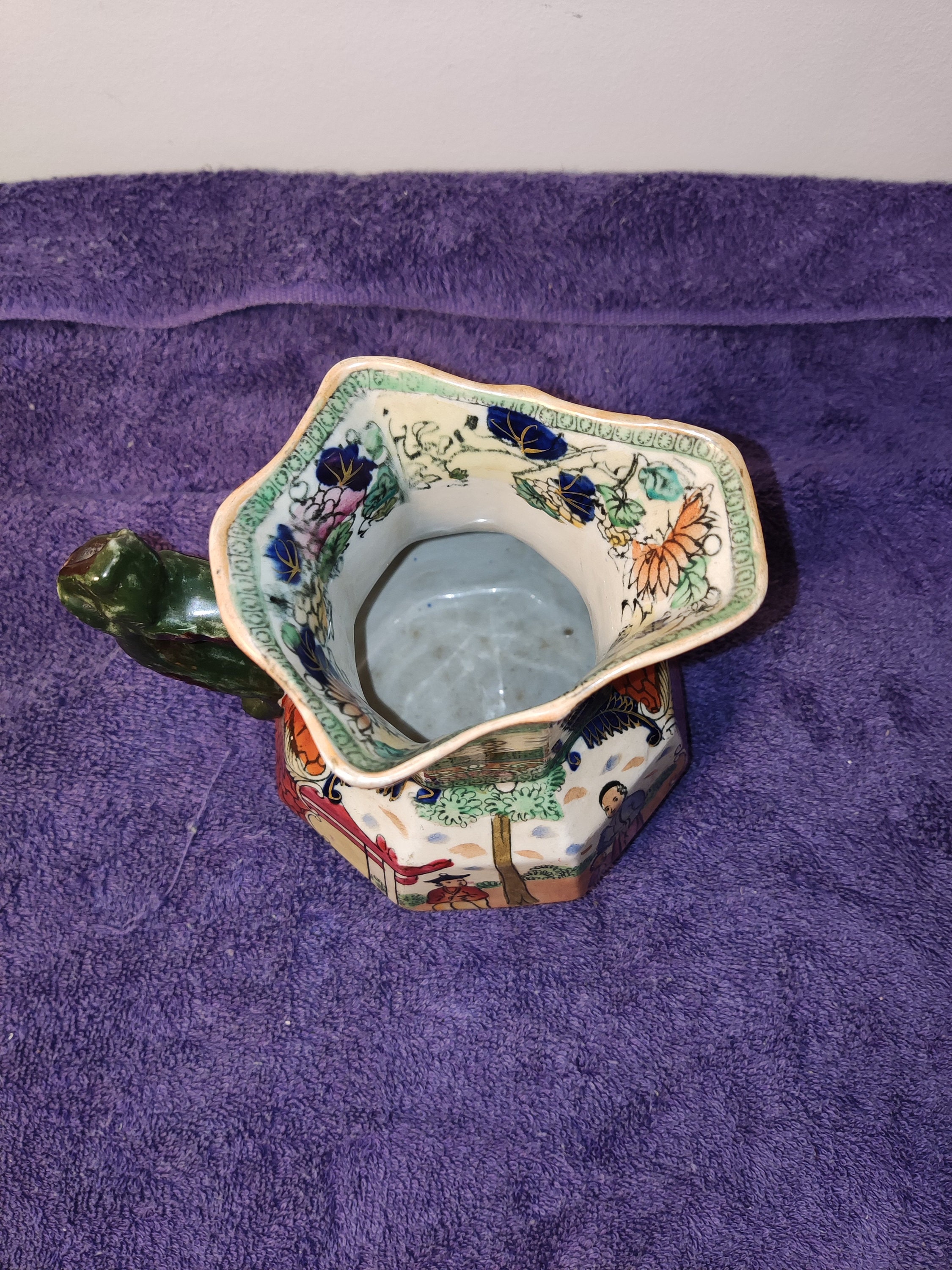 Antique 1800s Mason's Ironstone Octagonal Milk Jug Asian Style Milk Jug ...