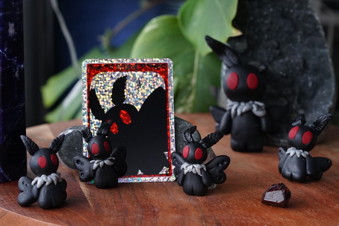 Mystery Mothman Miniature Figurine | Handmade Clay Sculpture - Etsy