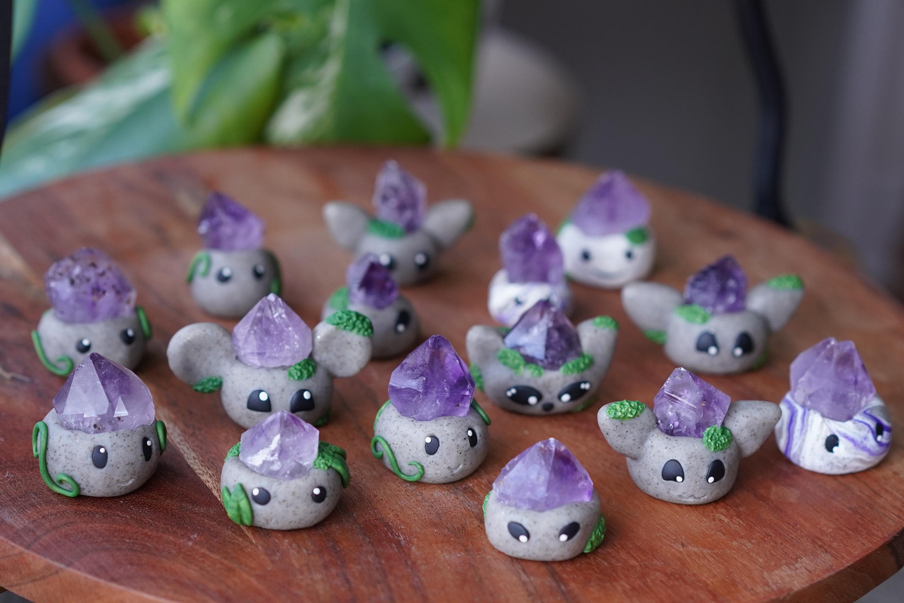 You Choose! Crystal Rock Pets - Clay - Amethyst - Quartz - Handmade ...
