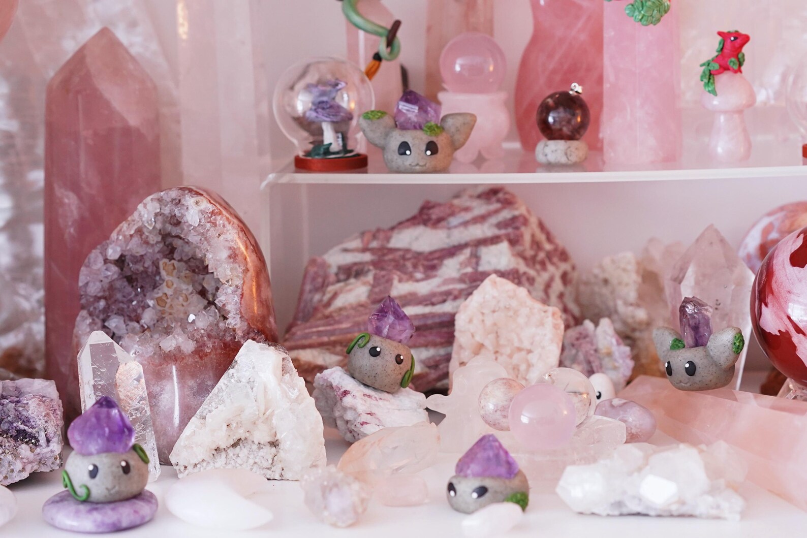 You Choose! Crystal Rock Pets - Clay - Amethyst - Quartz - Handmade ...