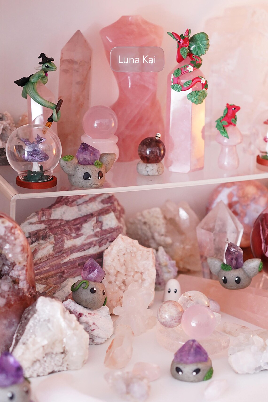 You Choose! Crystal Rock Pets - Clay - Amethyst - Quartz - Handmade ...