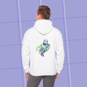 Flip Off Frutiger Aero Y2K Inspired Flip Phone Hoodie Anzo Arts ...