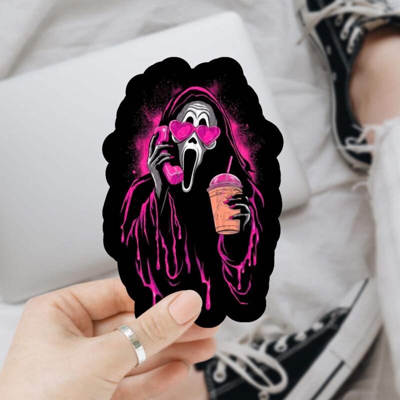 Pink Ghost Face Mask - Etsy