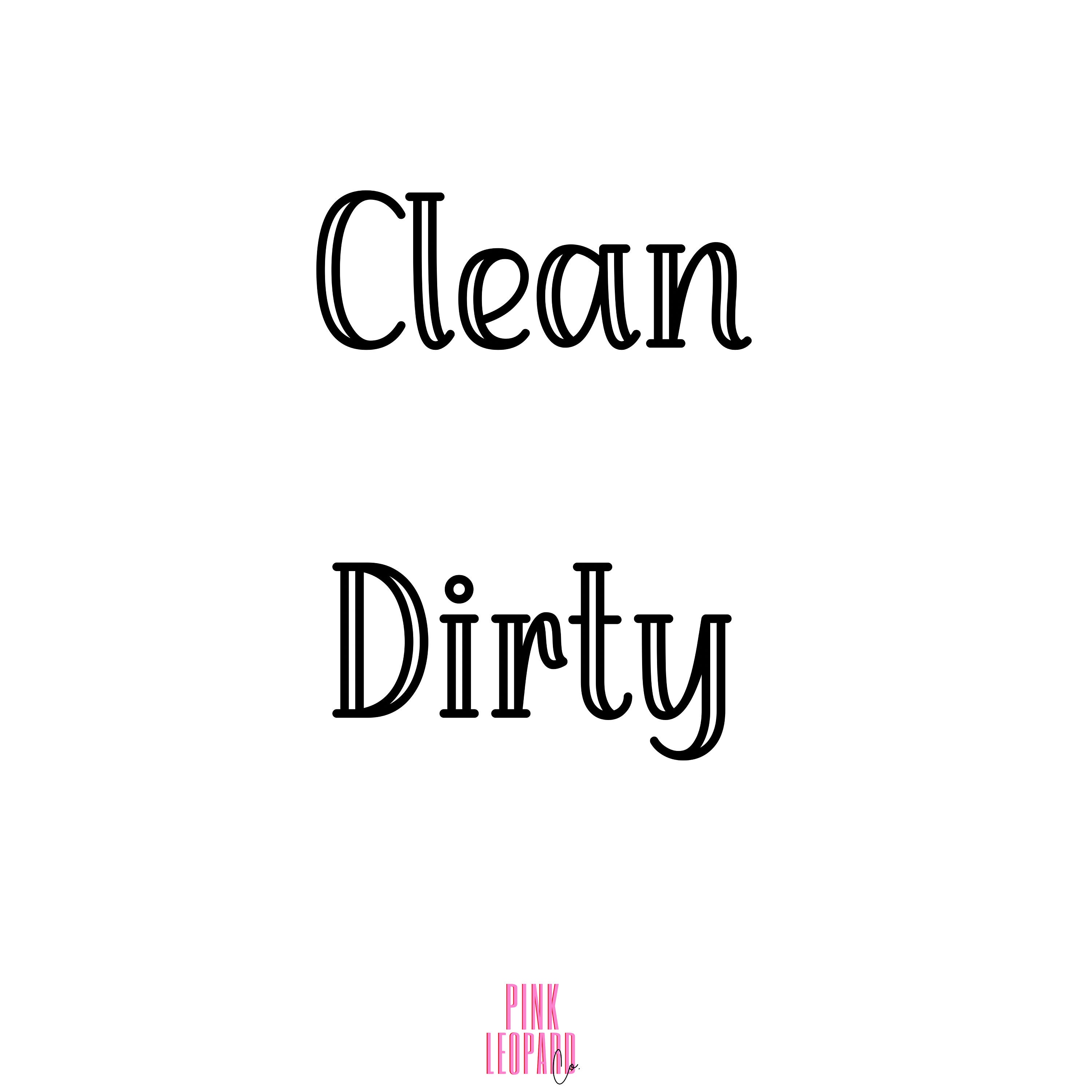 Laundry Basket Decals Set of Two Clean Dirty Decals Decals for Laundry ...