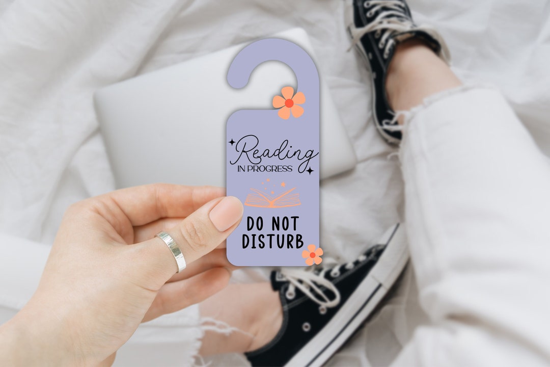 Bookish Sticker | Door Hanger | Reading in Progress | Kindle Sticker ...