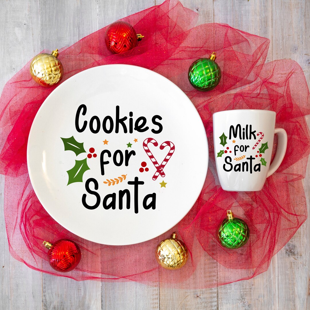 Milk and Cookies for Santa Decal Decal for Plate and Mug - Etsy