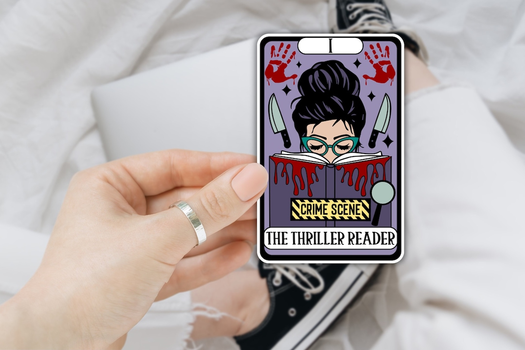 Thriller Reader Sticker: Waterproof Book Lover Decal - Etsy
