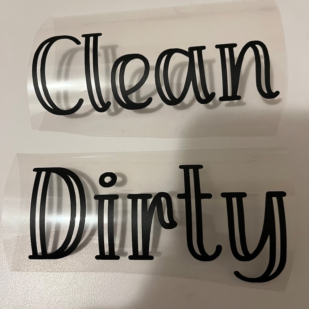 Laundry Basket Decals | Set of Two | Clean Dirty Decals | Decals for ...