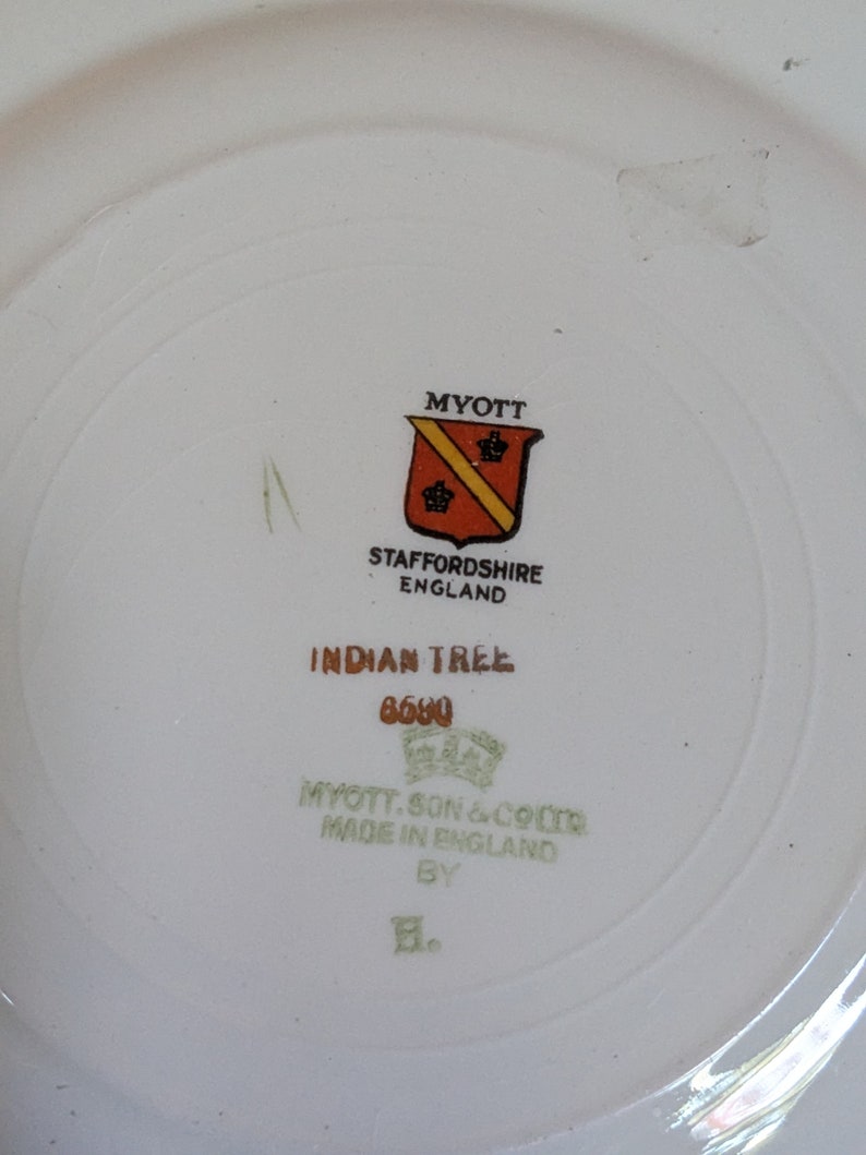 Staffordshire China Indian Tree Plate - Etsy
