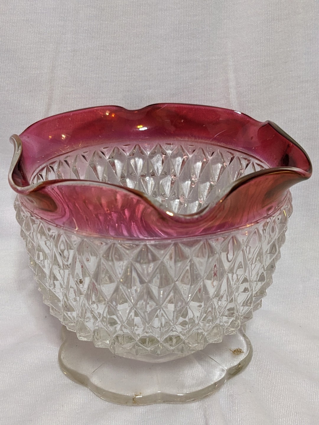 Ruby Red Crystal Dish - Etsy