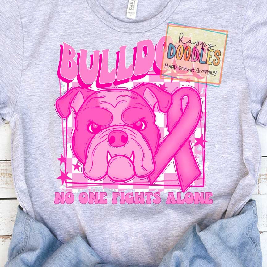 Bulldogs Pink Out Breast Cancer Awareness Bundle, Groovy Checkered ...