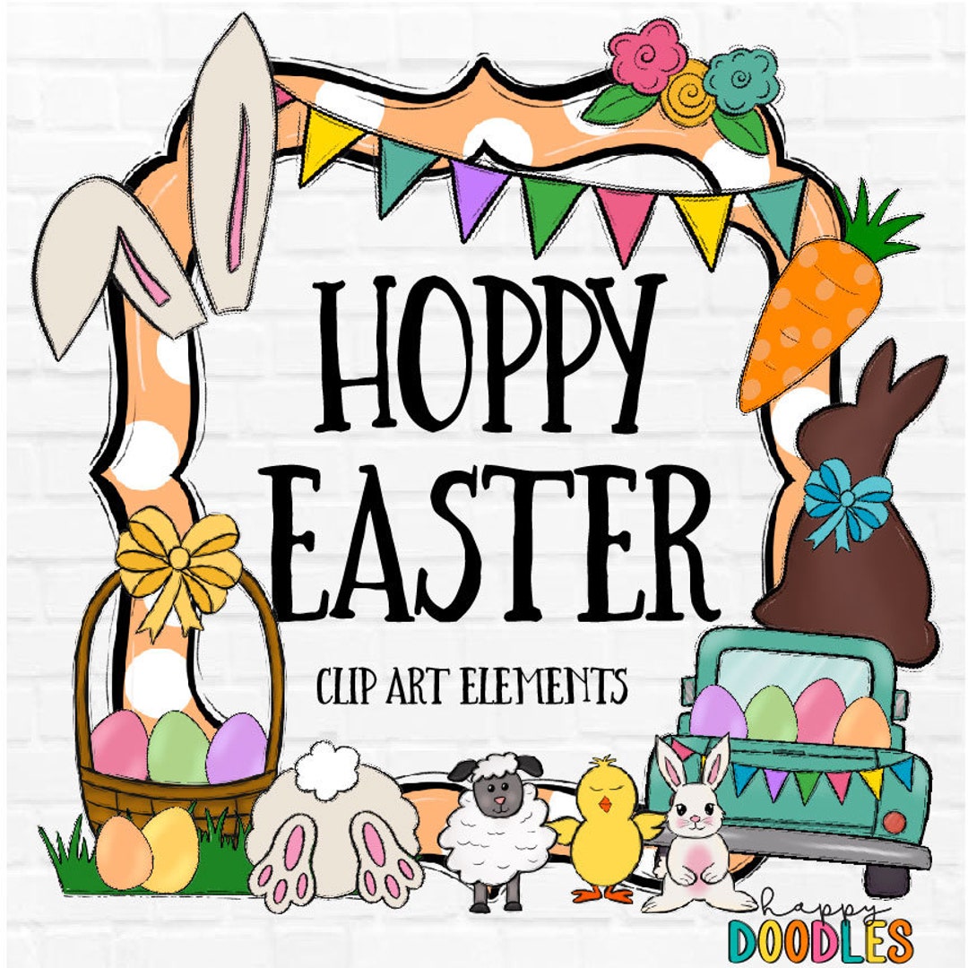 Easter Clipart Graphics - Commercial Use for Digital Designers - Hand ...