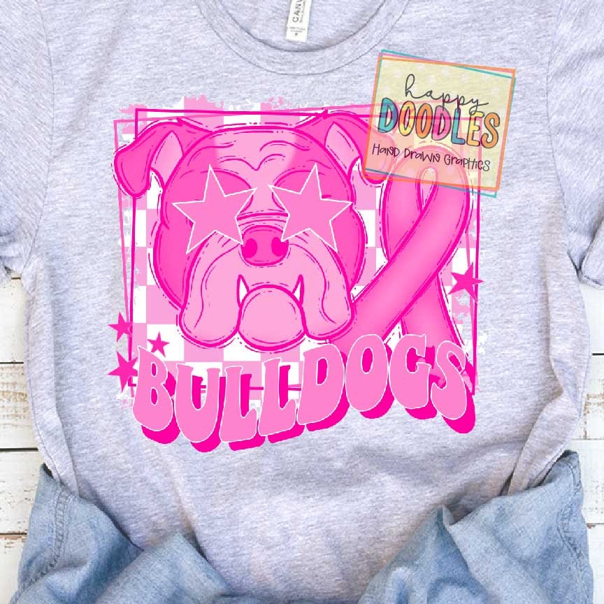 Bulldogs Pink Out Breast Cancer Awareness Bundle Groovy - Etsy
