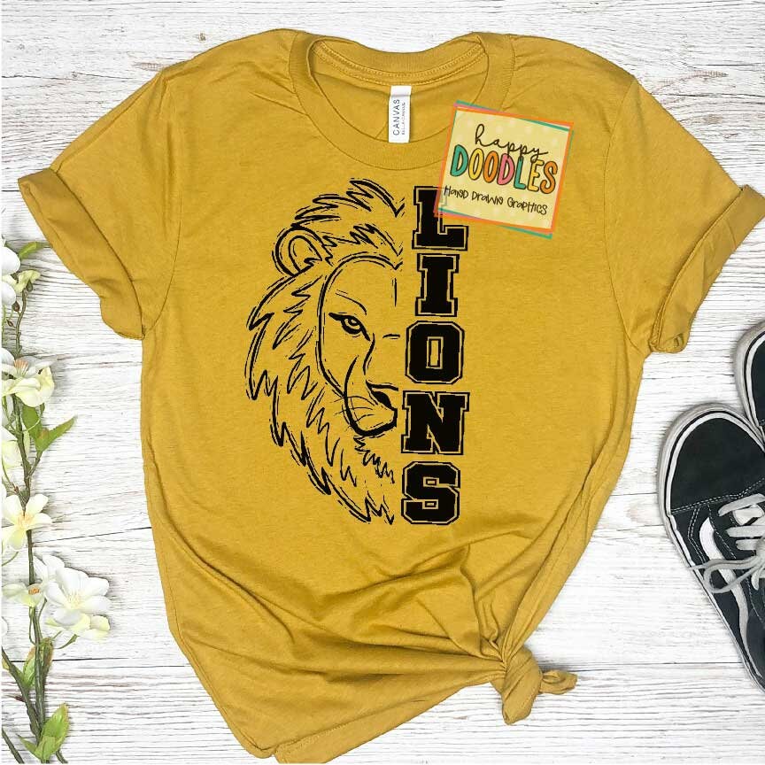 Lions Preppy Mascot PNG, Lions Tshirt Design, School Mascot Digital ...