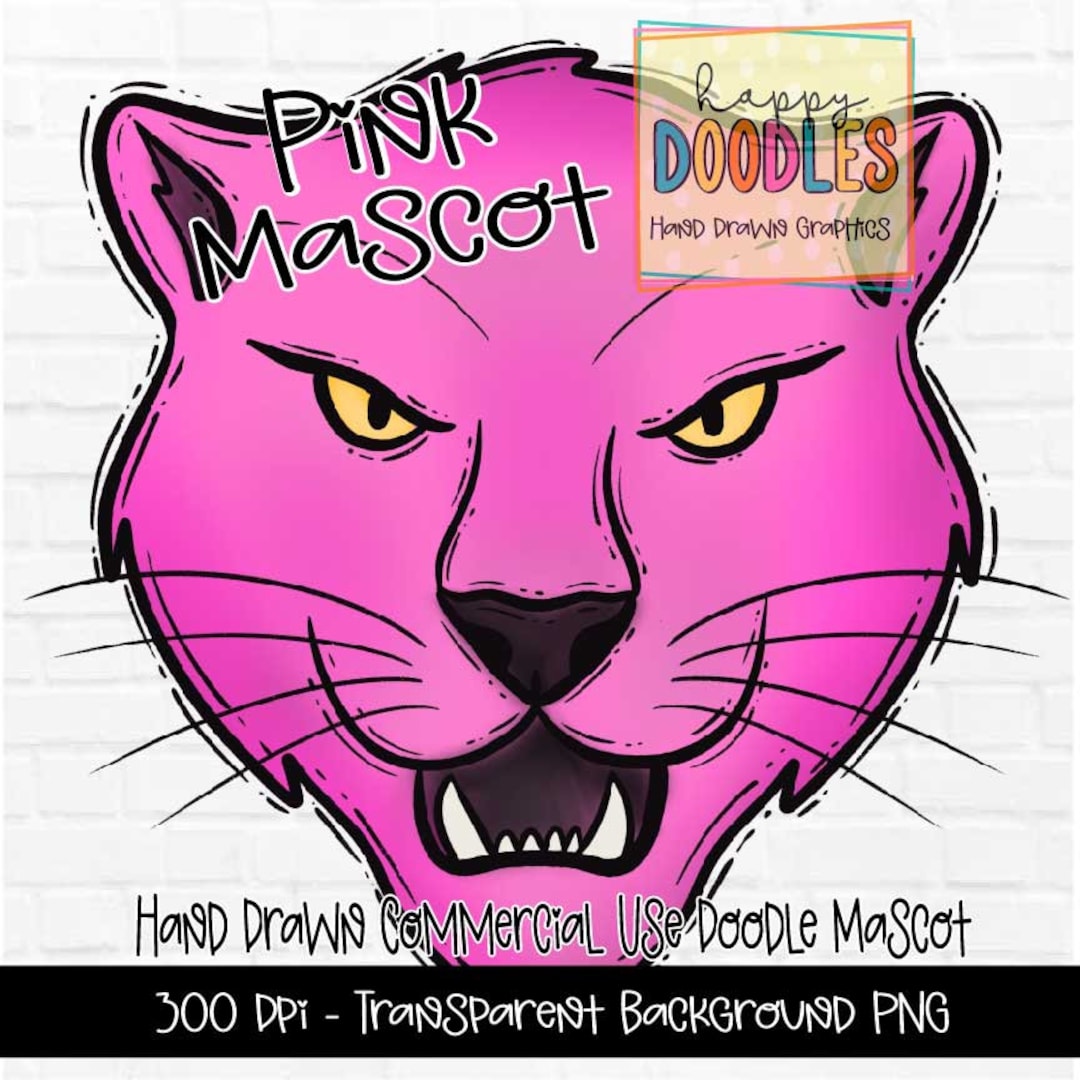 Cougar School Mascot - Doodle Clipart PNG Digital Design - Cougars Hand ...
