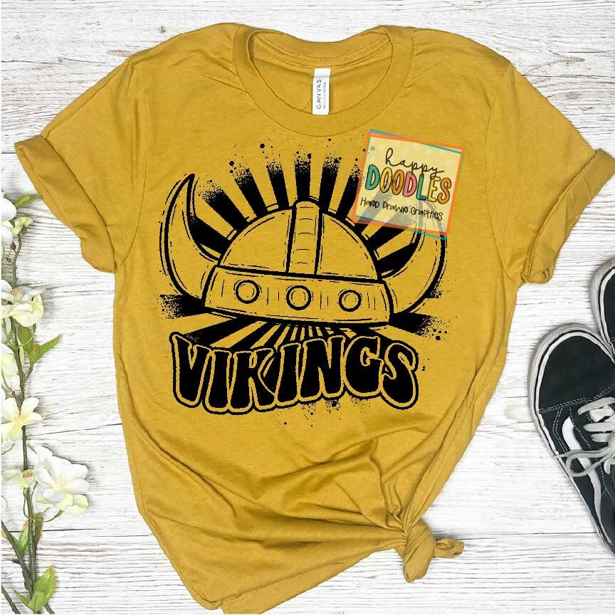 Vikings Preppy Mascot PNG Retro Mascot Black School Mascot - Etsy