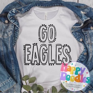 Go Team Doodle Font Team Name Bundle, Includes 66 Team Names, Font With ...