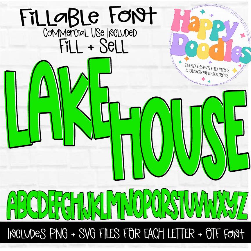 Fillable Font Bundle, Alpha Sets, Fun Fonts, Doodle Outline Font, Alpha ...