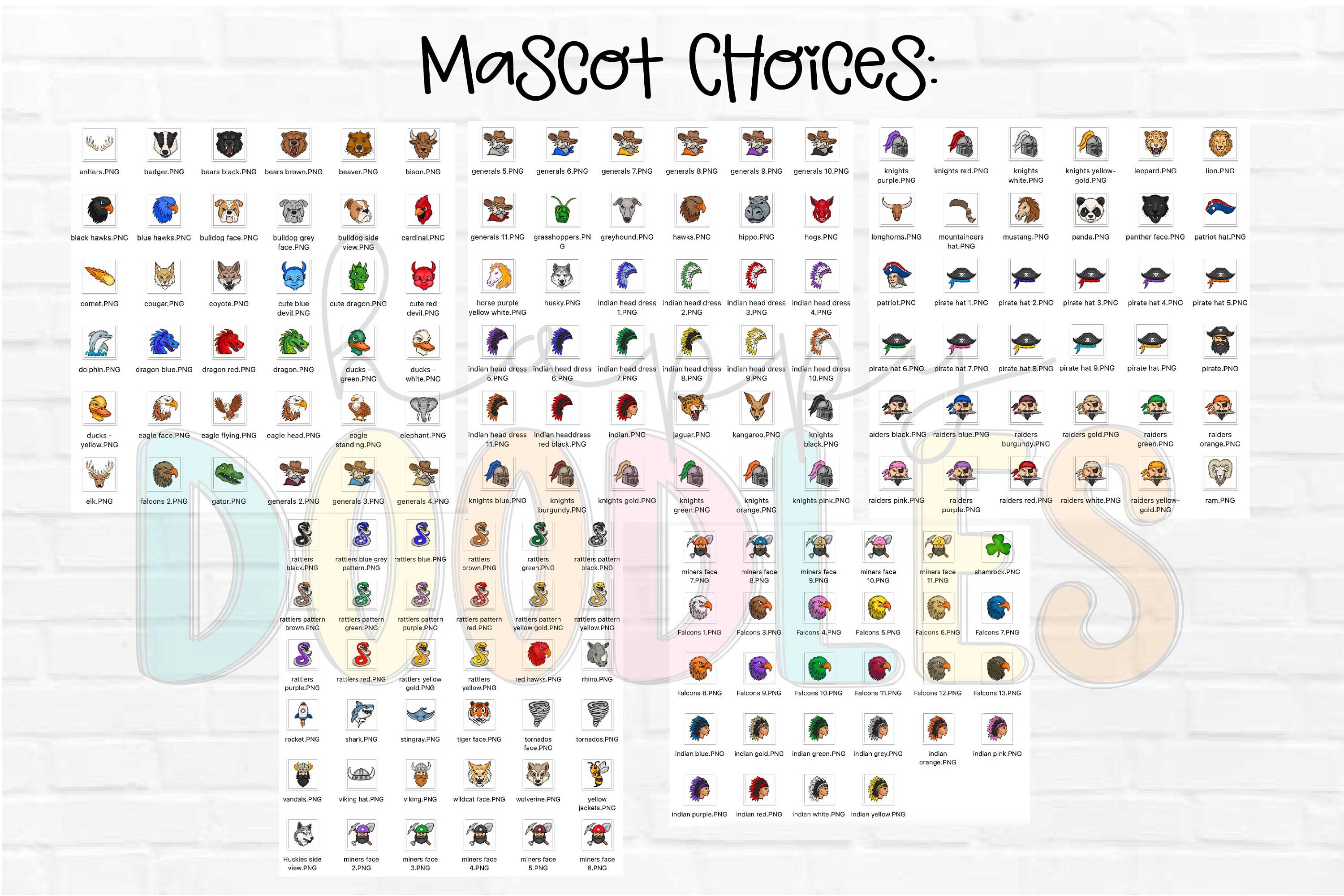 Mascot Buy It All Bundle, Preppy Mascots Clip Art, Mascots Ready to ...