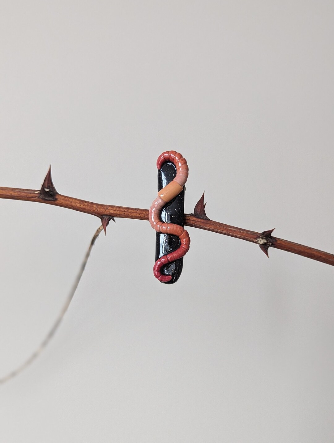 Earthworm Hair Clip - Etsy