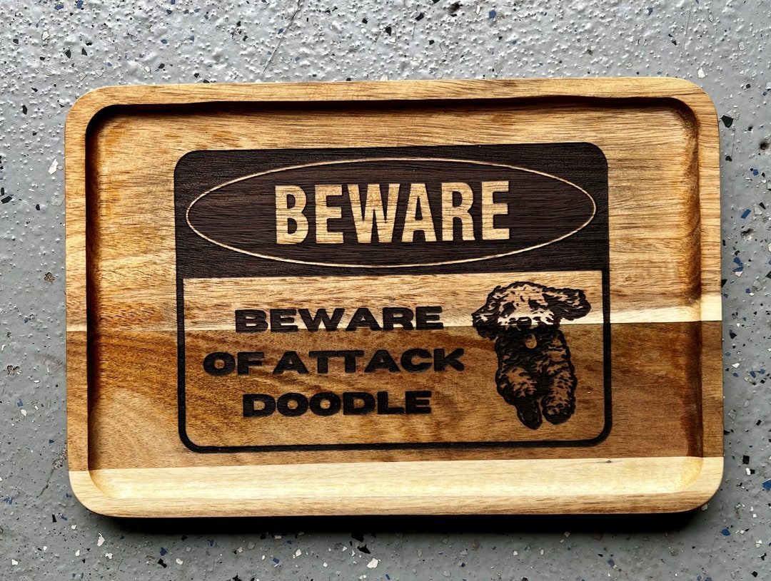 Servingtray/wall Art/sign - Beware of Attack Doodle - Etsy