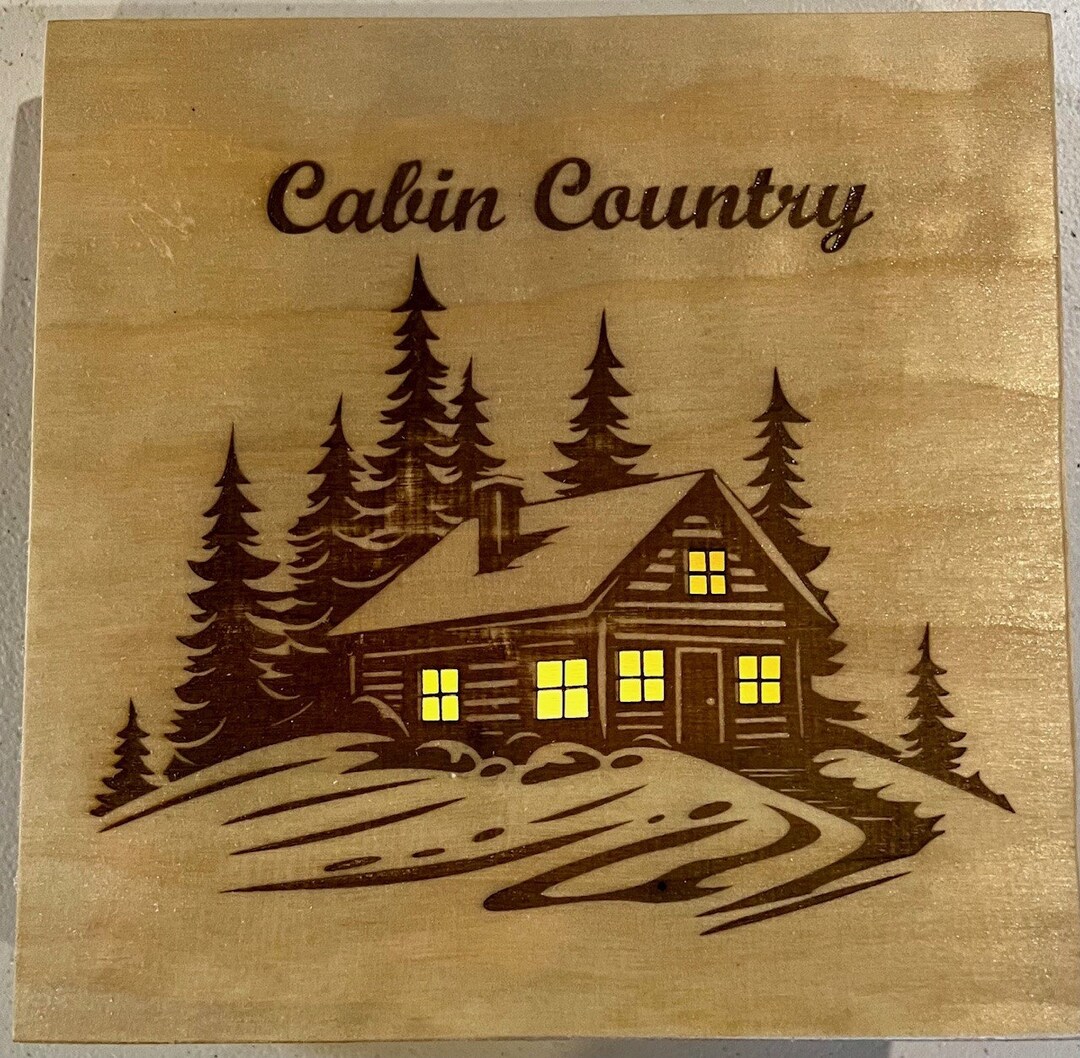 Cabin Country Lighted Stand up Sign - Etsy