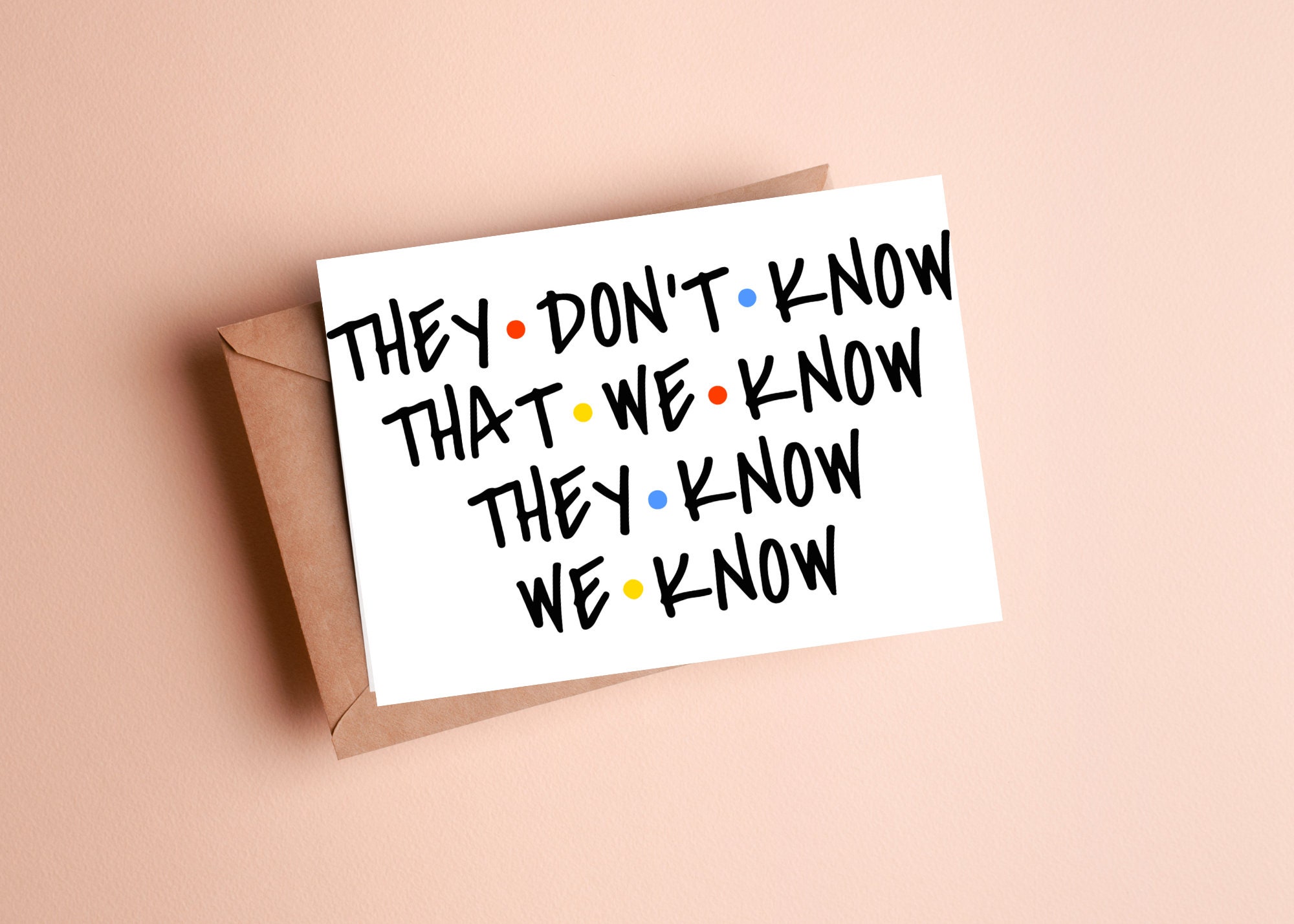 Printable FRIENDS Greeting Card, Instant Download, 7x5 Digital Download ...