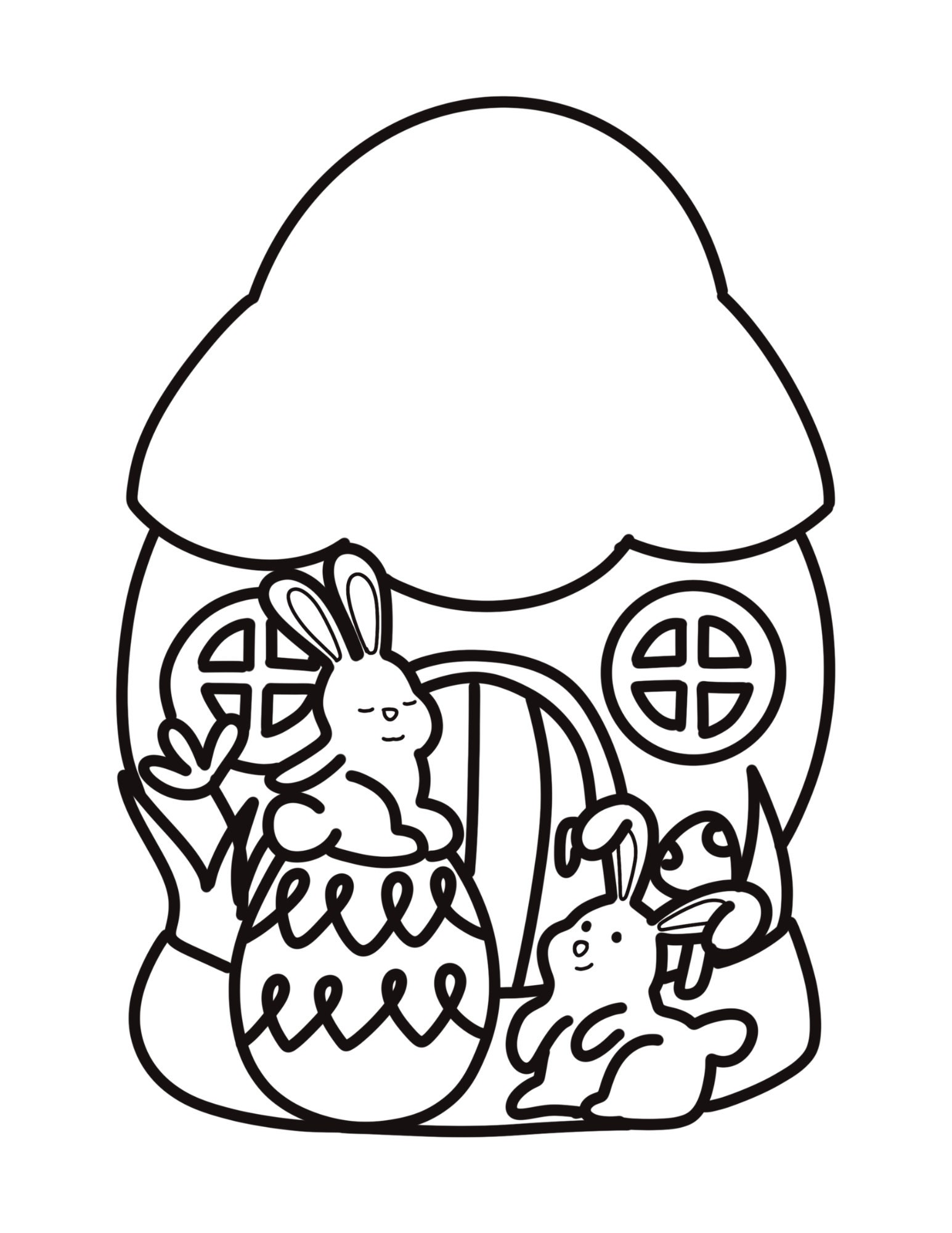 Printable Easter Coloring Page, Instant Download, 7x5 Digital Download ...