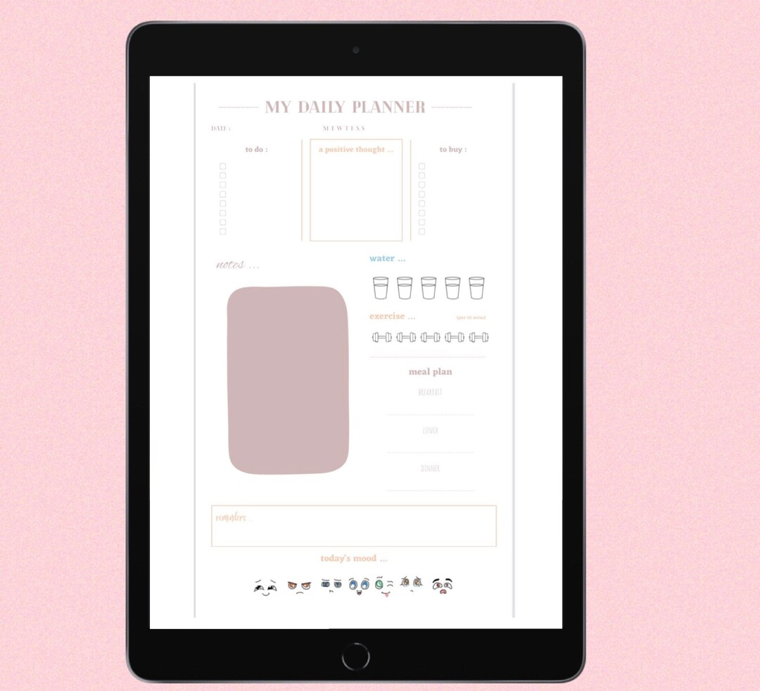 Daily Planner Digital Download A4. Schedule/timetable/organiser ...