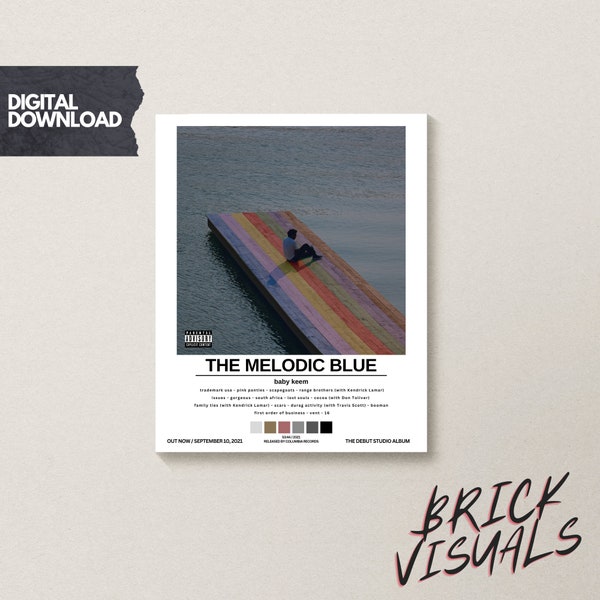 Baby Keem Melodic Blue Poster - Etsy