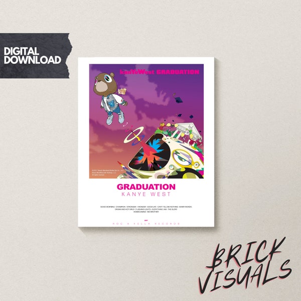 Graduation Tracklist Album Cover Poster - Etsy Hong Kong