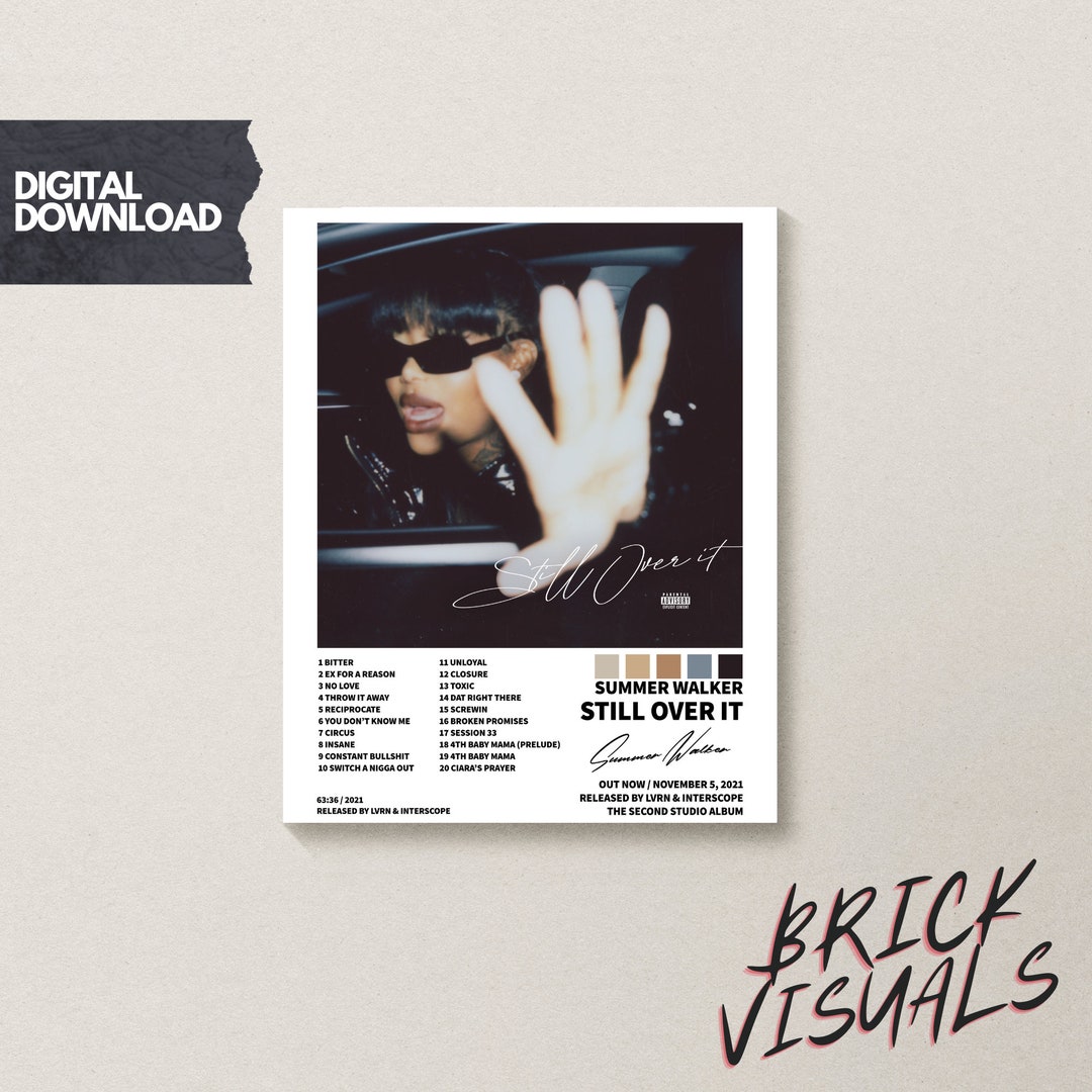 Summer Walker still Over It Album Cover Poster / Tracklist / Wall Art ...