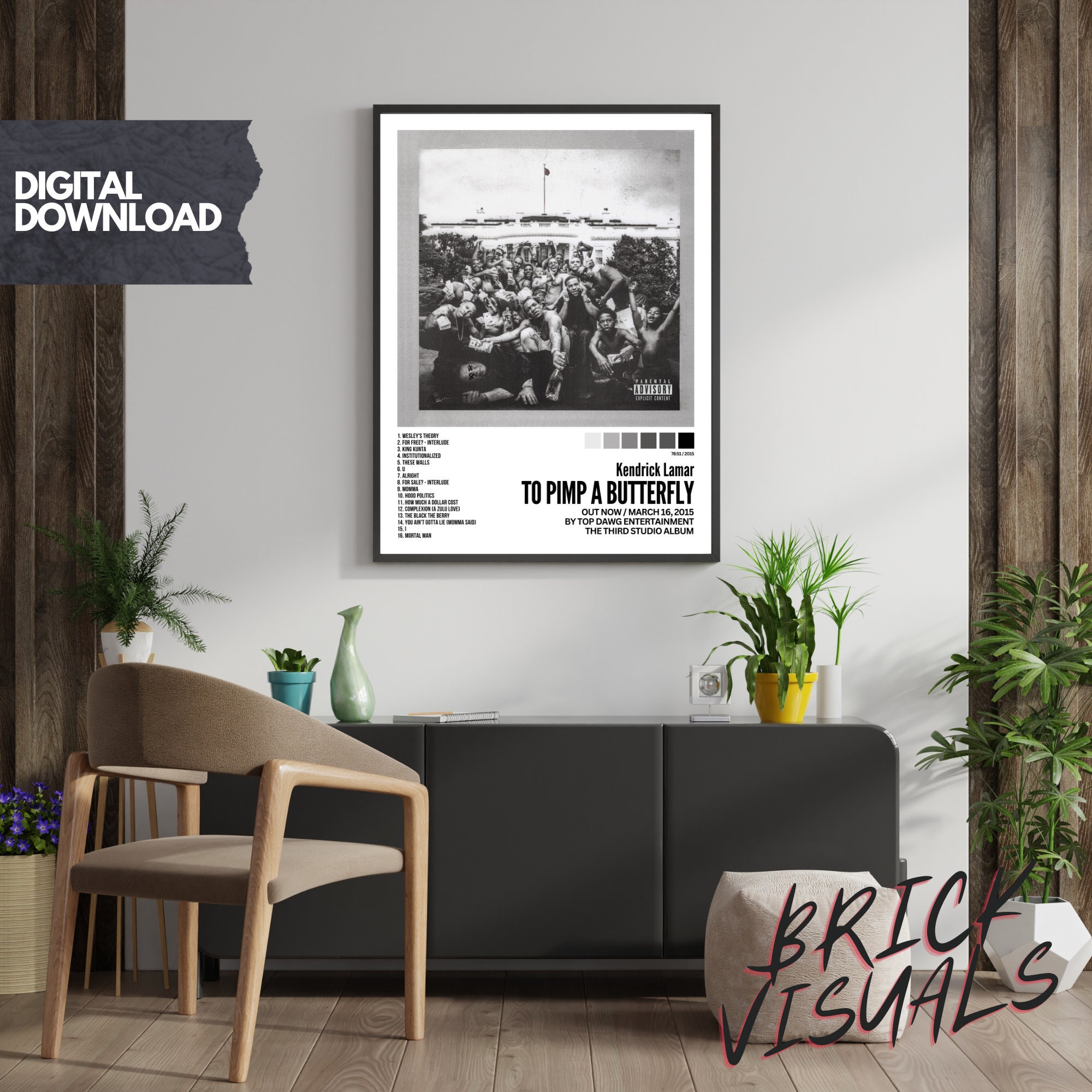 Kendrick Lamar To Pimp A Butterfly Album Cover Poster, 45% OFF