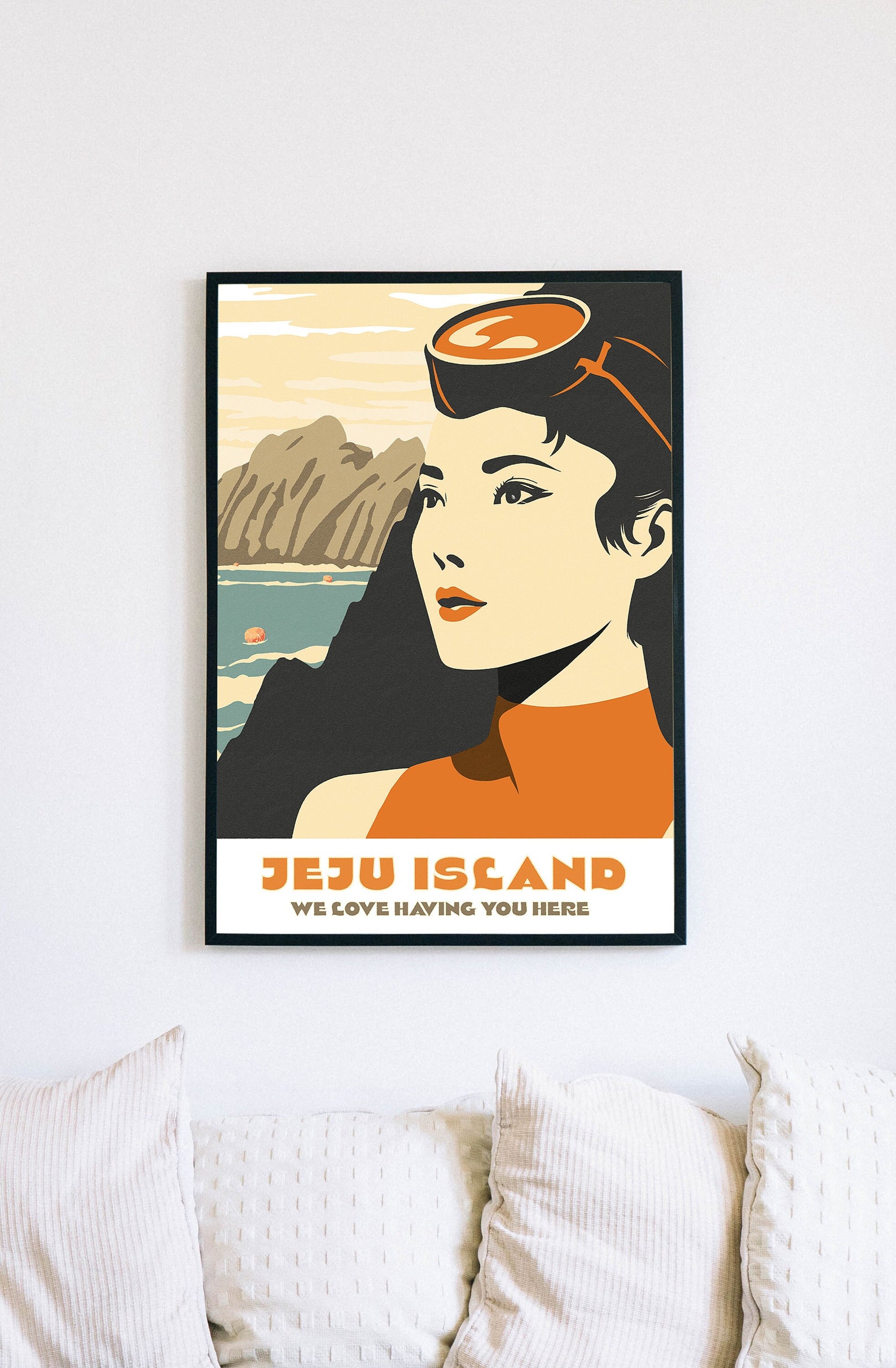 Korean Woman Poster | Korea Wall Art | Korea Jeju Poster Gift ...
