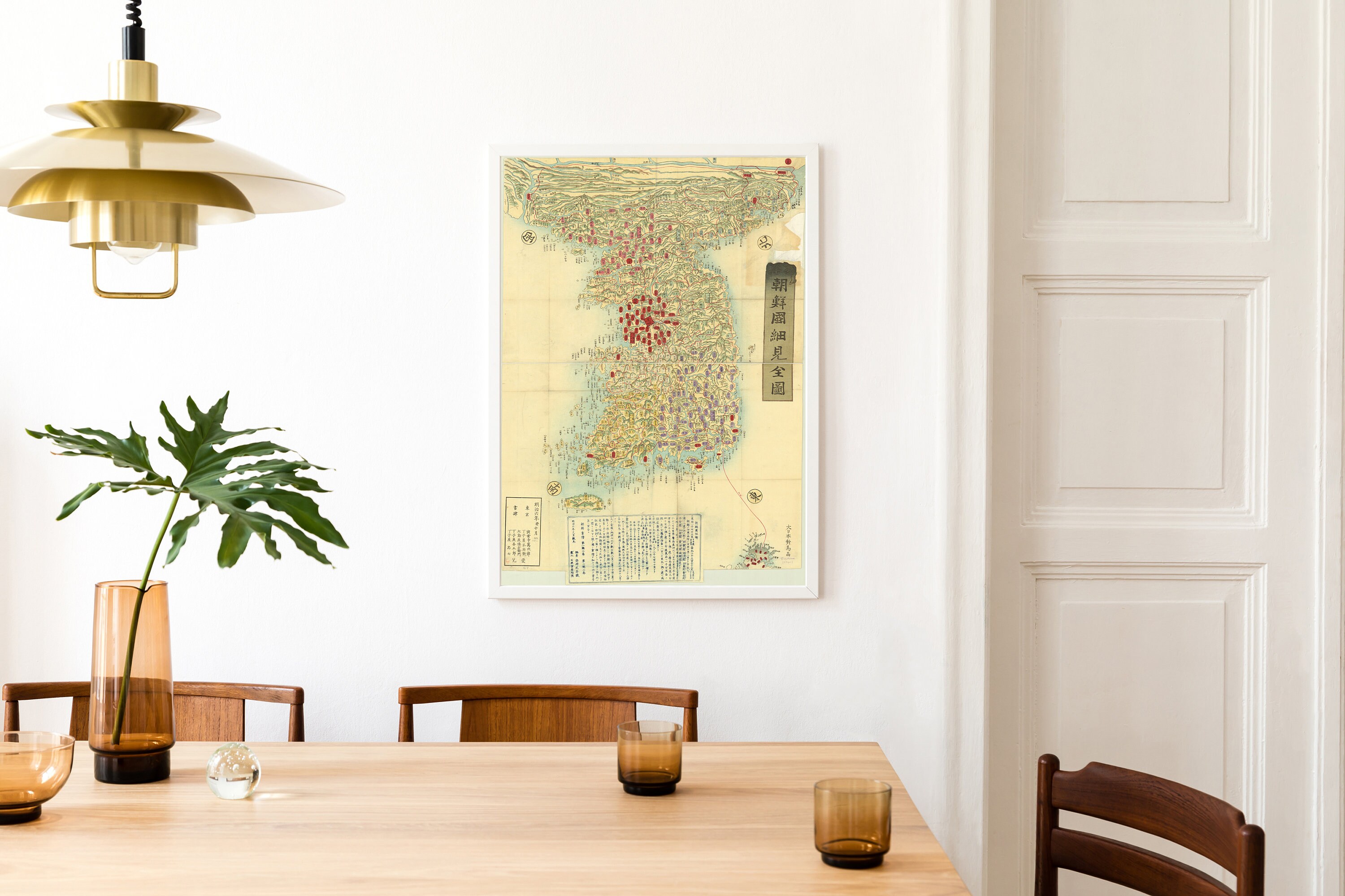 Antique Map Wall Art | Map Poster Print | Vintage Map of Korea ...