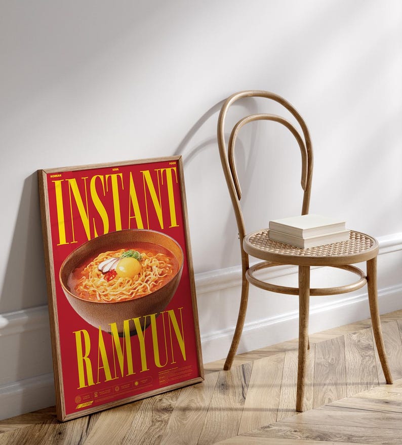 Korean Instant Ramyun Poster, Shin Ramyun Korean Soul Food ...