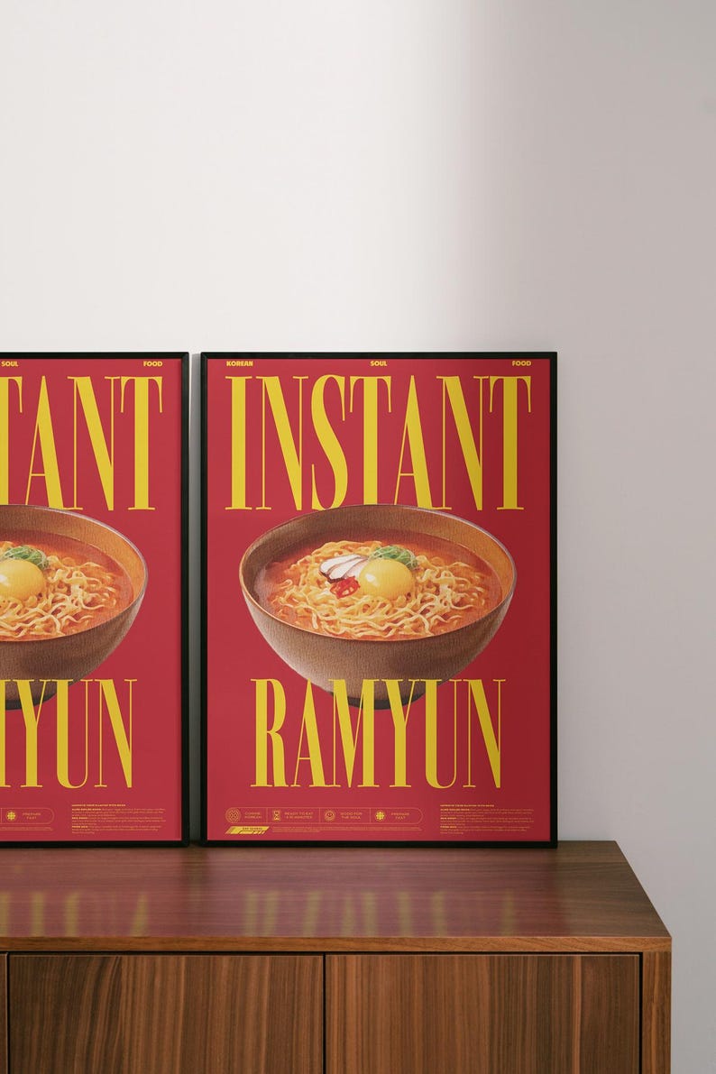 Korean Instant Ramyun Poster, Shin Ramyun Korean Soul Food ...