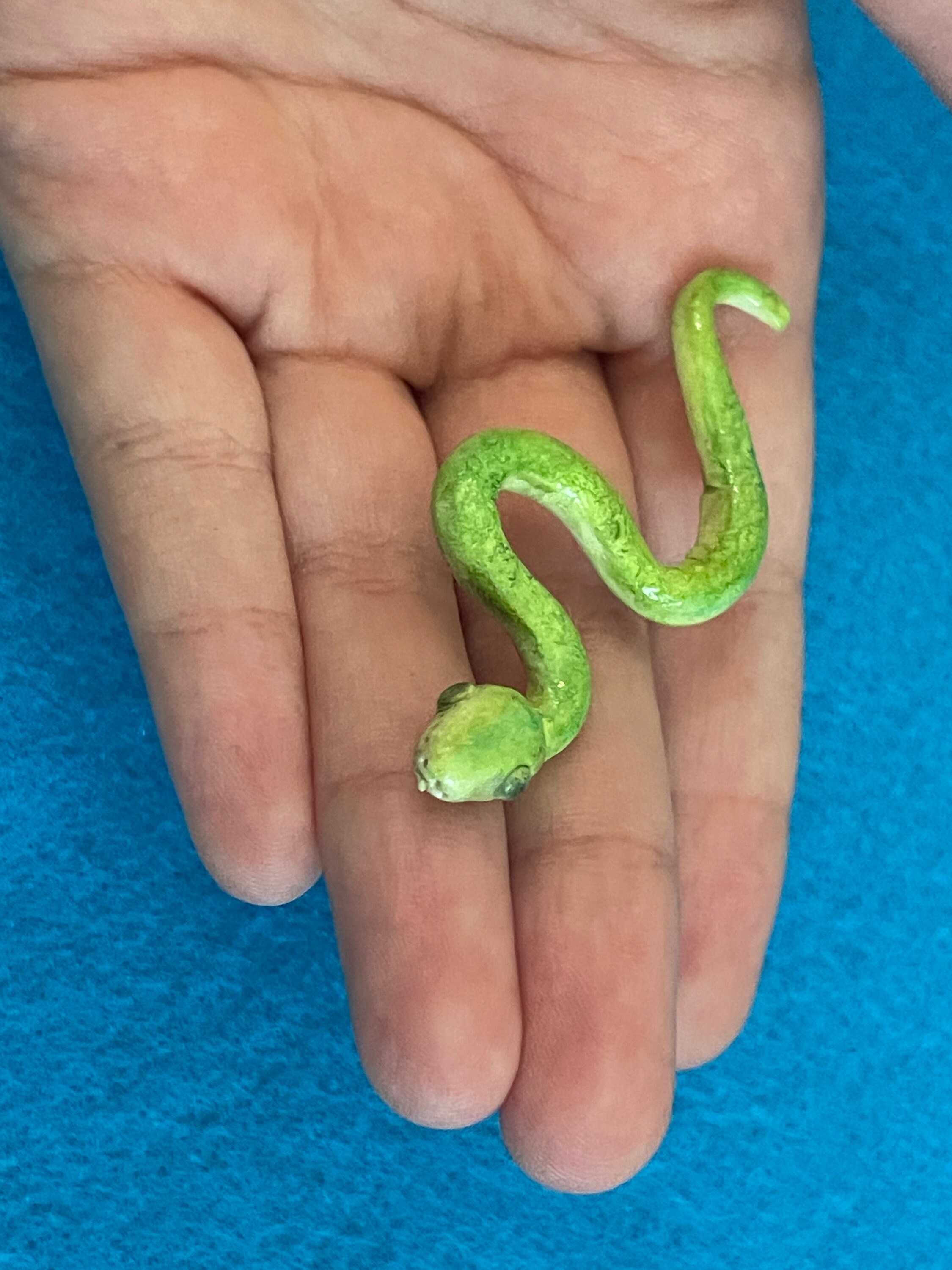 Mini Polymer Clay Snake (handmade) - Etsy