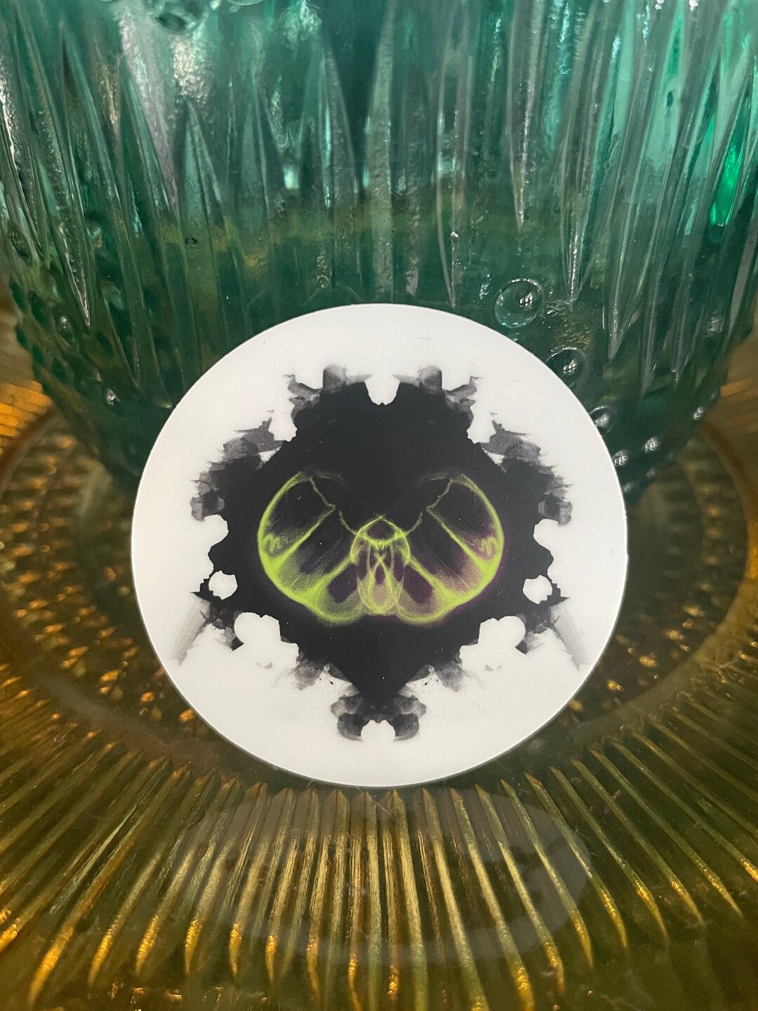 Phantasm Art Moth Sticker, 2" Round, Vinyl Sticker, Original Art ...