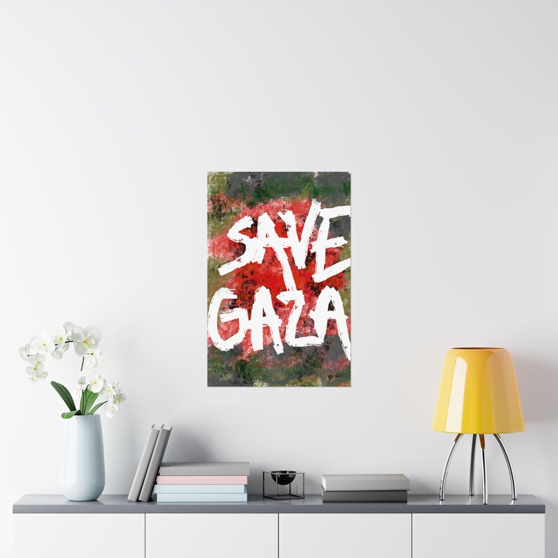 Save Gaza Matte Poster - Free Palestine Art, Protest Art, Activism ...