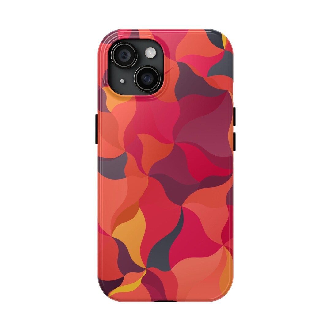 Deep Red Maroon and Purple Abstract Design Phone Case | Digital Art ...